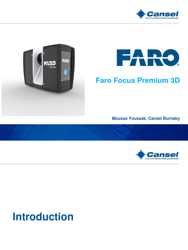 Faro Focus Premium 3D Scanner Guide | PDF | Image Scanner | Computing