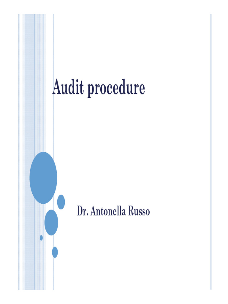 Auditing - Lecture 5-201516 | PDF | Audit | Internal Control