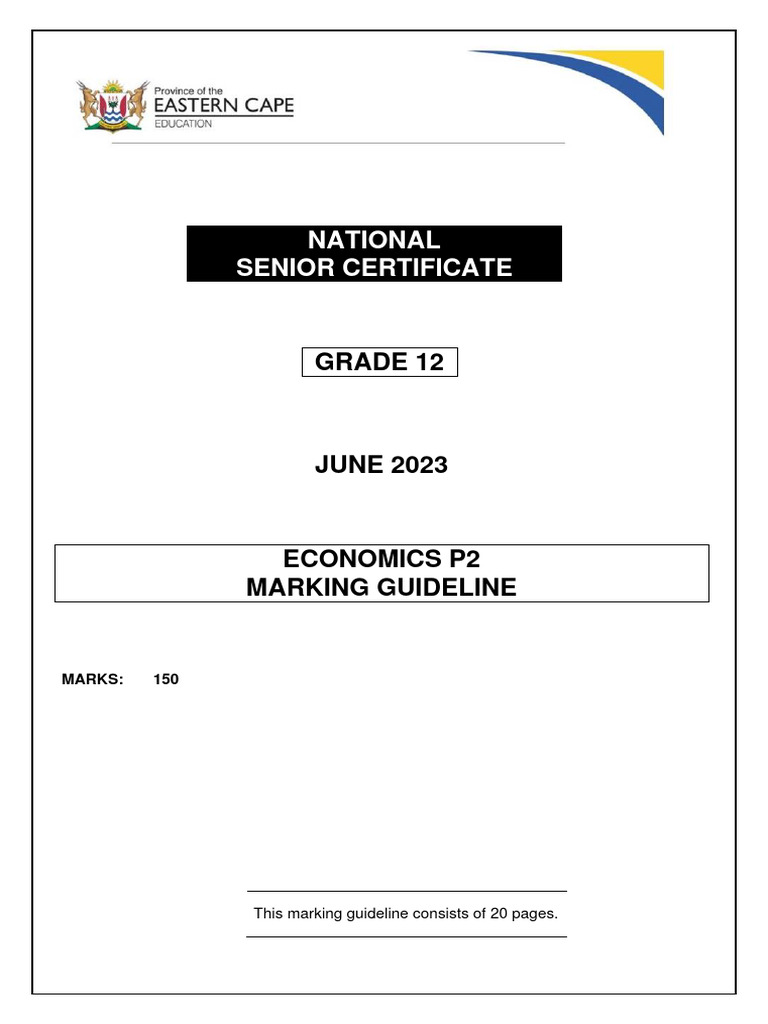 ECONOMICS P2 MEMO GR12 JUNE 2023 - English | PDF | Monopoly | Minimum Wage