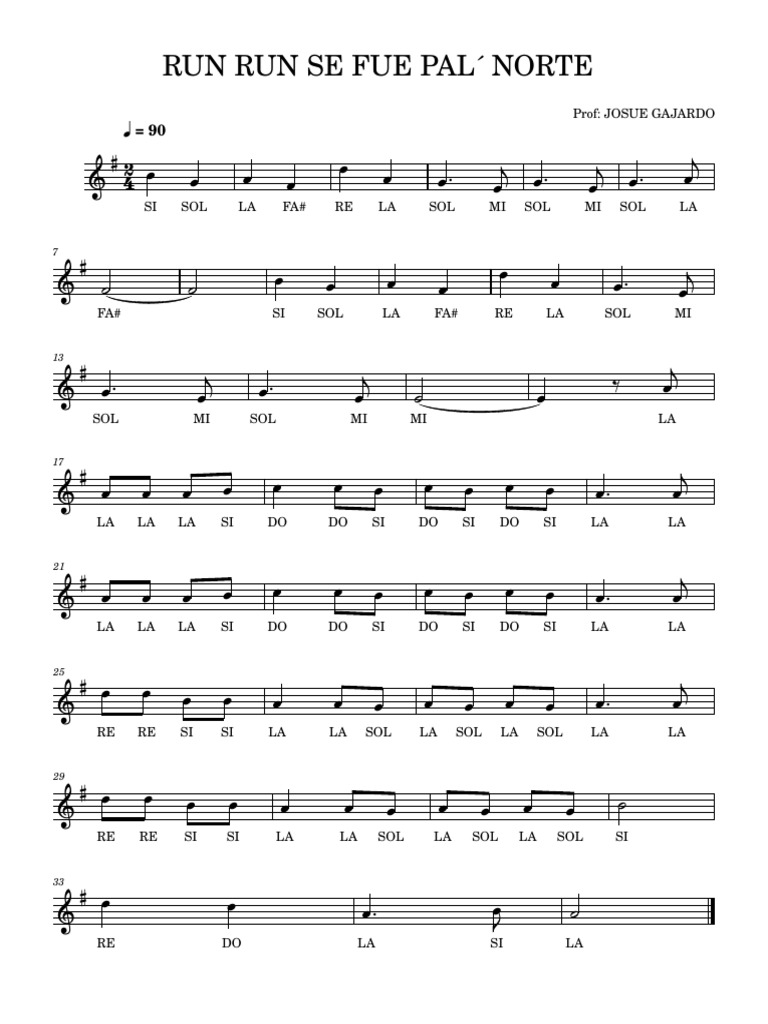 Run Run | PDF | Elementos de la música | Teoría musical