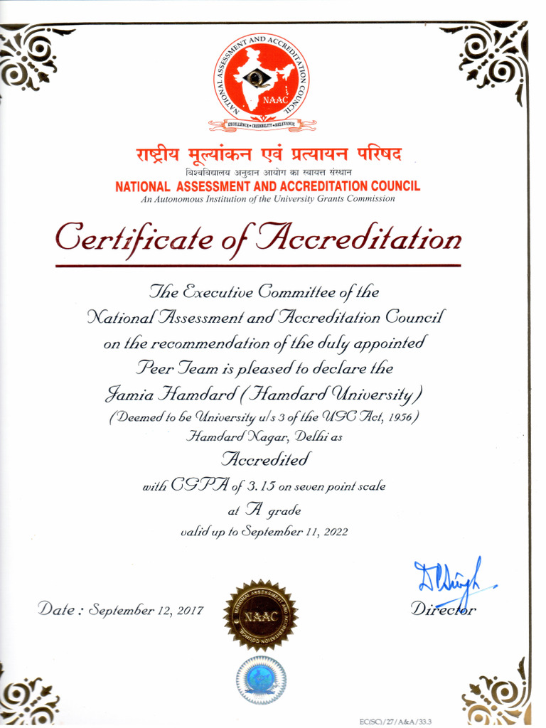 NAAC - 3rd Cycle Certificate | PDF