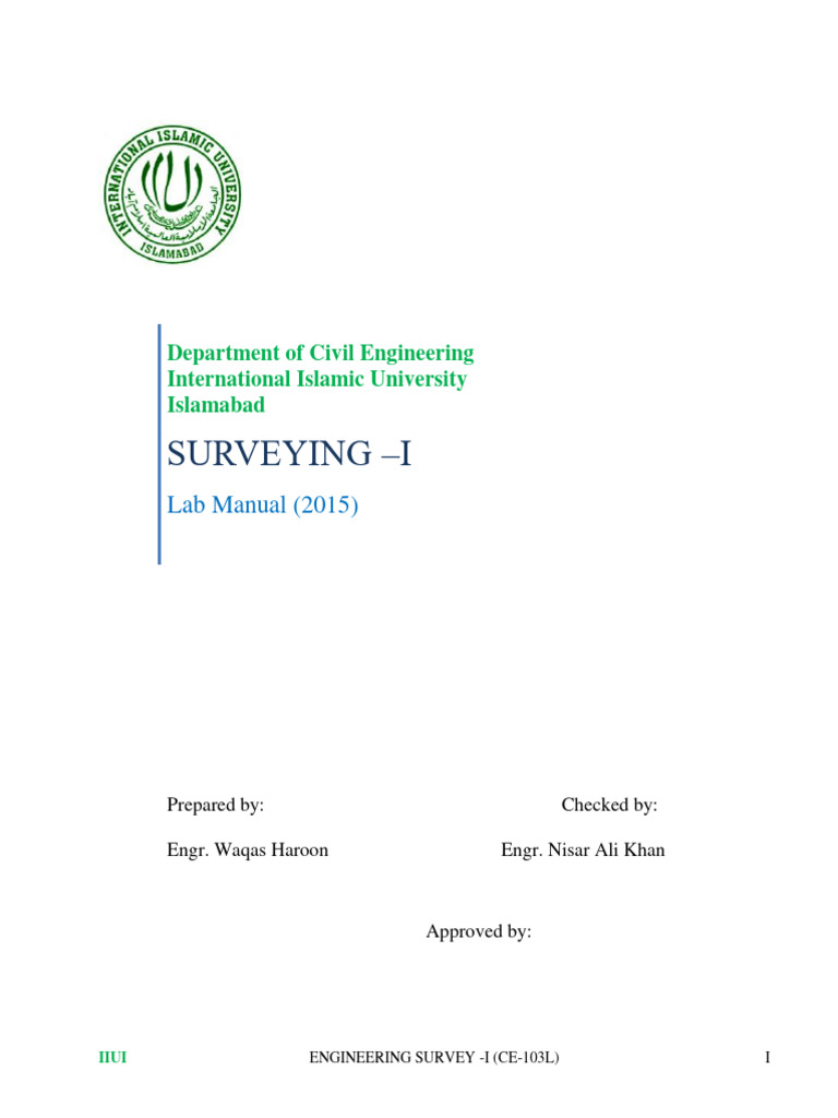 Lab Manual Survey 1.. | PDF | Surveying | Triangle