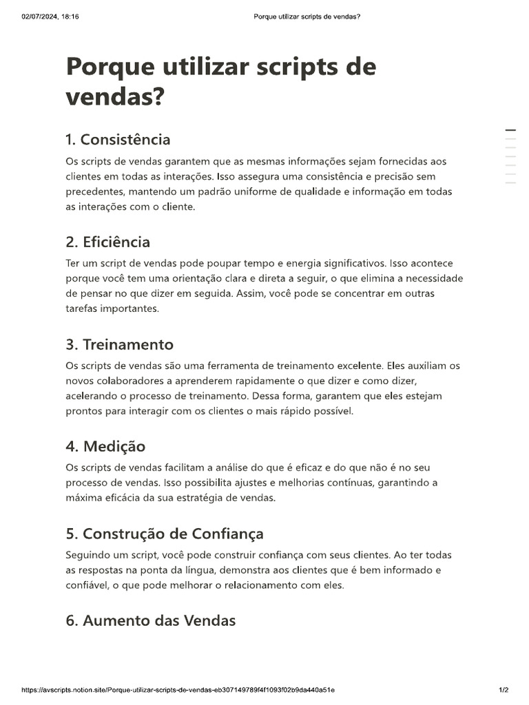 Porque Utilizar Scripts de Vendas PGT | PDF