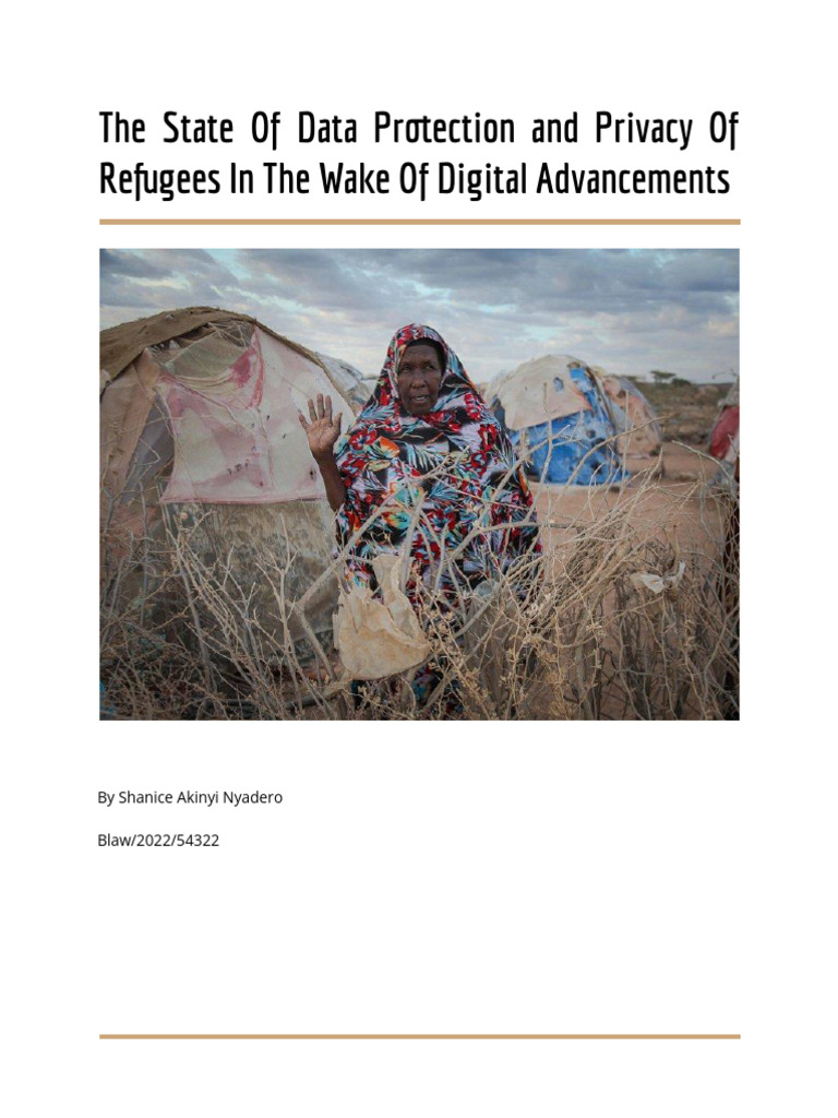 Research On The State of Data Protection and Privacy of Refugees in The ...