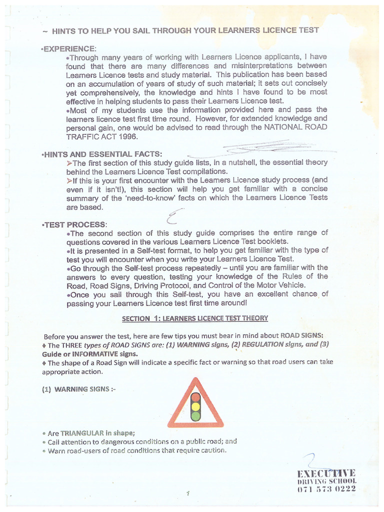 Executive Driving School Part 3 | PDF