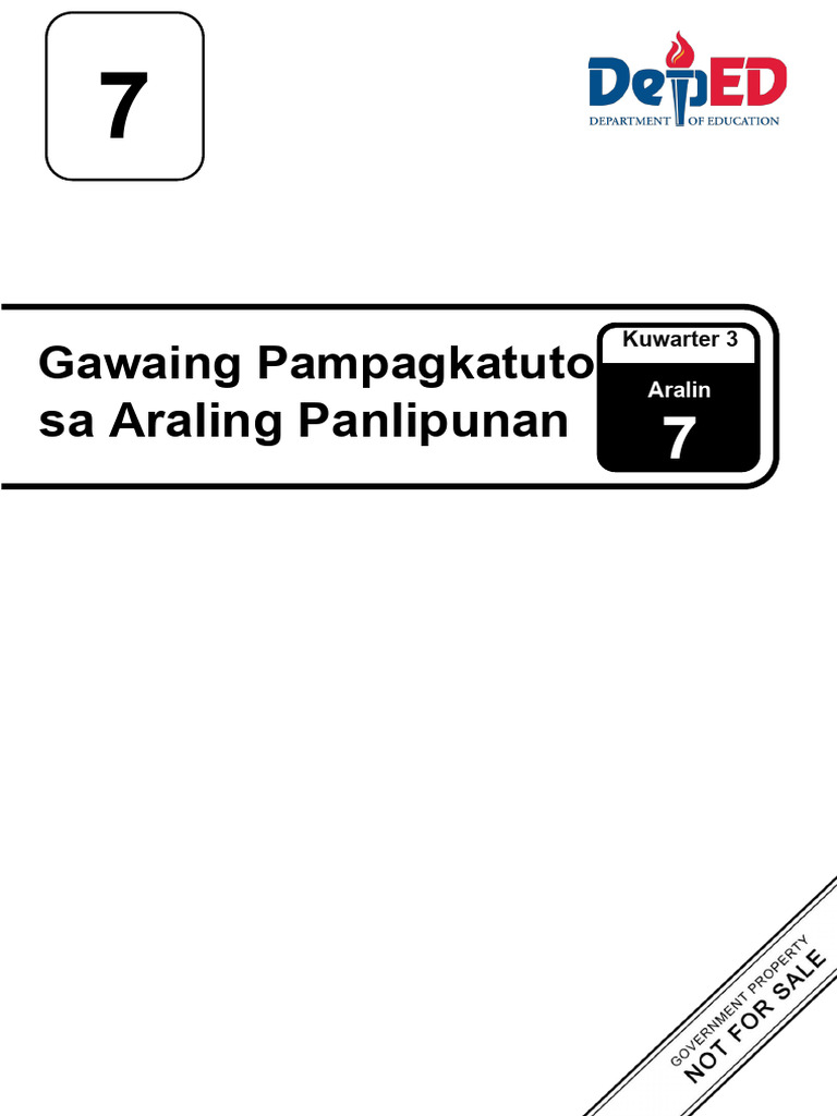 WS Q3 AP 7 Aralin 7 Linggo 7 | PDF