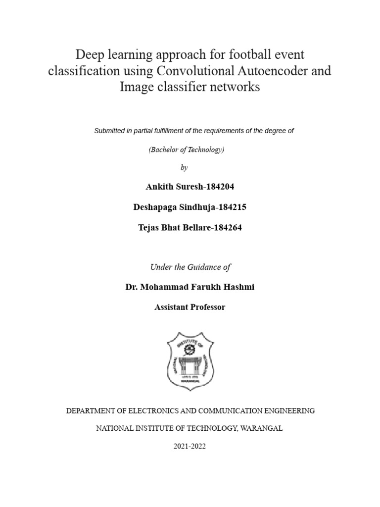 Endsem Project Report B16 | PDF | Artificial Neural Network | Statistical Classification