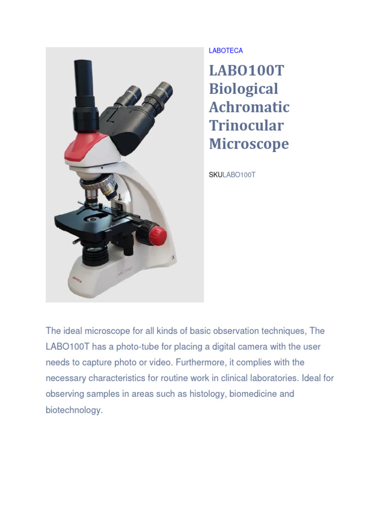 LABOTECA Catalog | PDF | Laboratories | Microscope