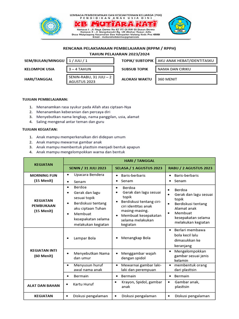 RPPM - RPPH Kumer | PDF
