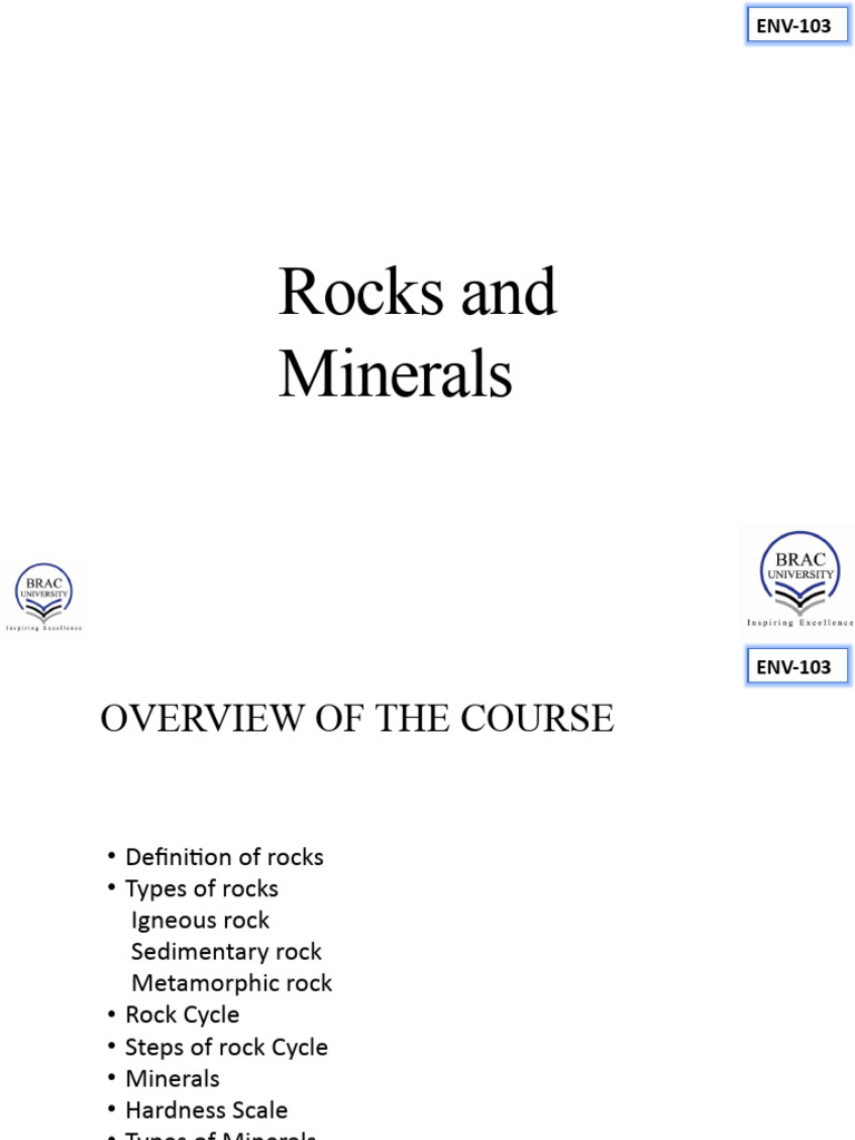 L5. Rocks and Minerals | PDF | Rock (Geology) | Igneous Rock