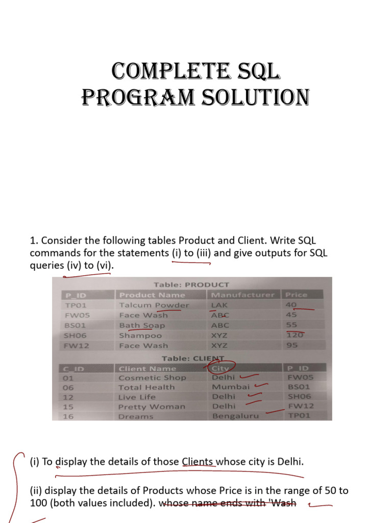 SQL Cbse Best | PDF | Table (Database) | Information Technology Management