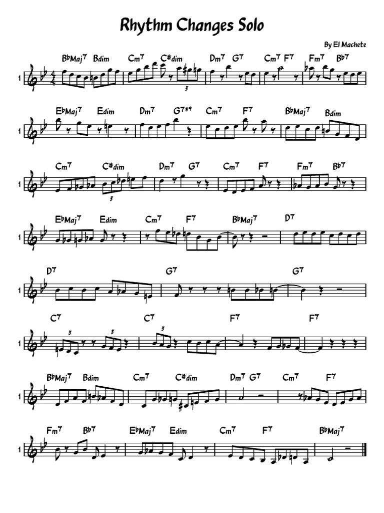 Rhythm Changes Solo | PDF