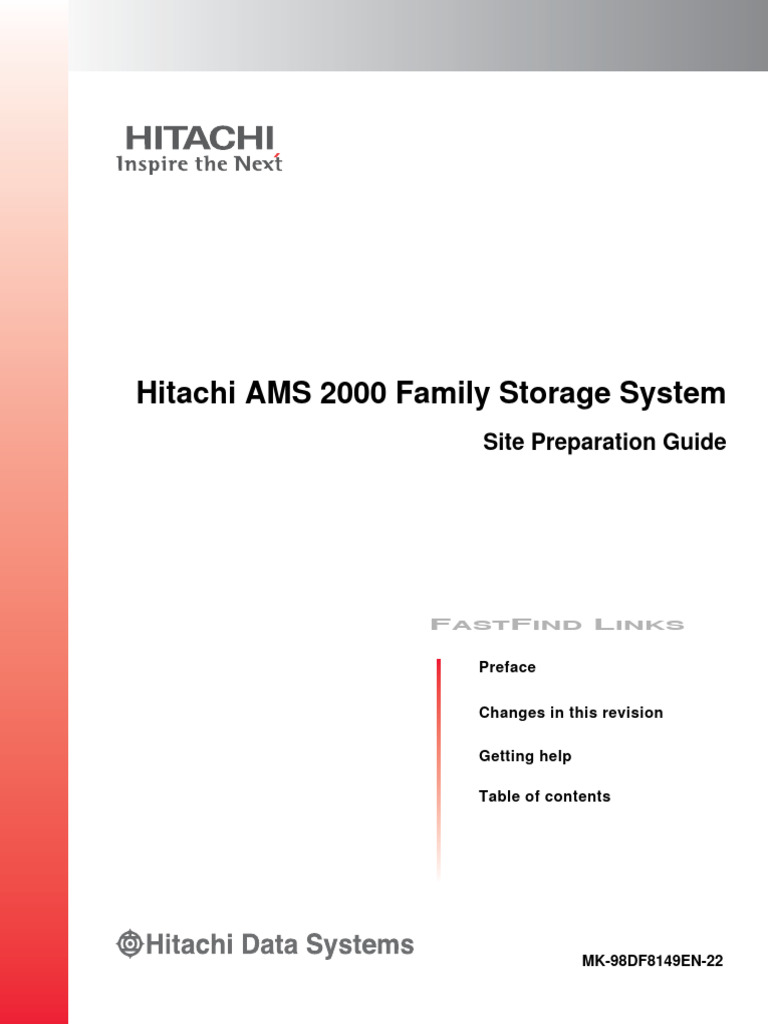AMS 2000 Family Storage System Site Prep Guide | PDF | Computing