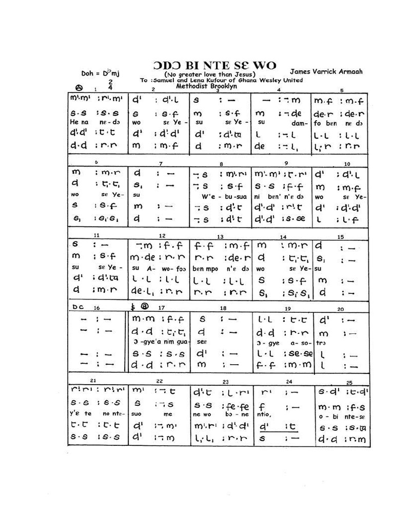 Odo Bi Ntse Se Wo Tonic | PDF