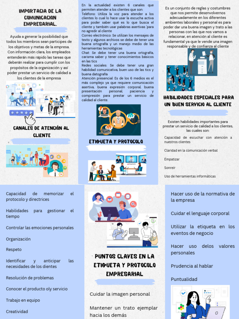 Folleto de Servicio Al Cliente | PDF | Comunicación | Atención
