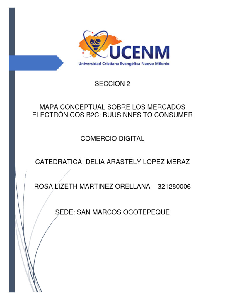 Mapa Conceptual Sobre Los Mercados Electrónicos B2c Buusinnes To ...