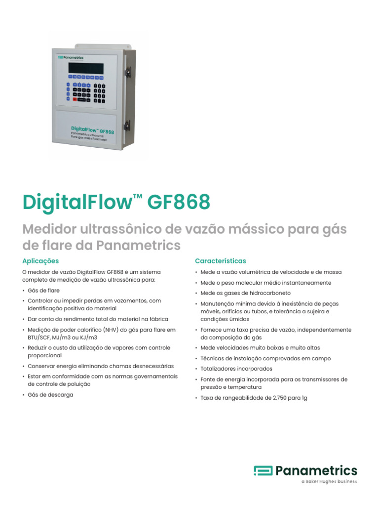 Medidor DigitalFlow GF868 para Gás de Flare | PDF | Medição de fluxo ...