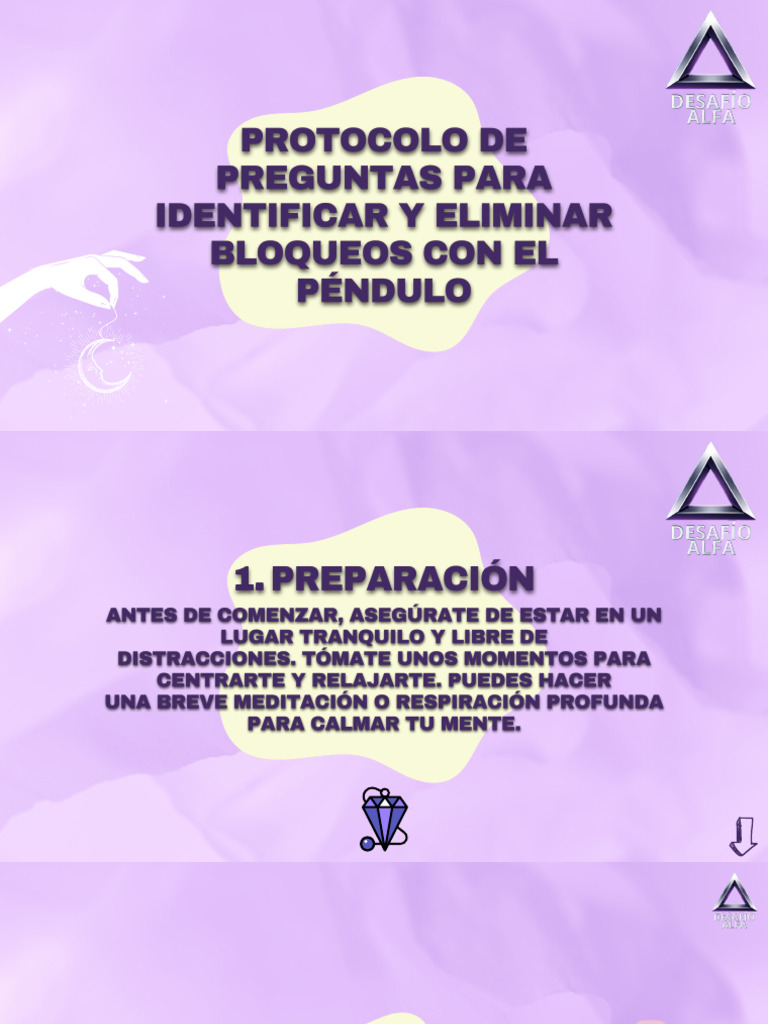 Protocolo de Preguntas Pendulo | PDF | Sicología | Ciencias del comportamiento