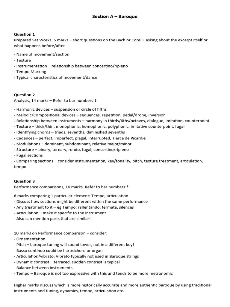 Section A Question Paper Breakdown | PDF