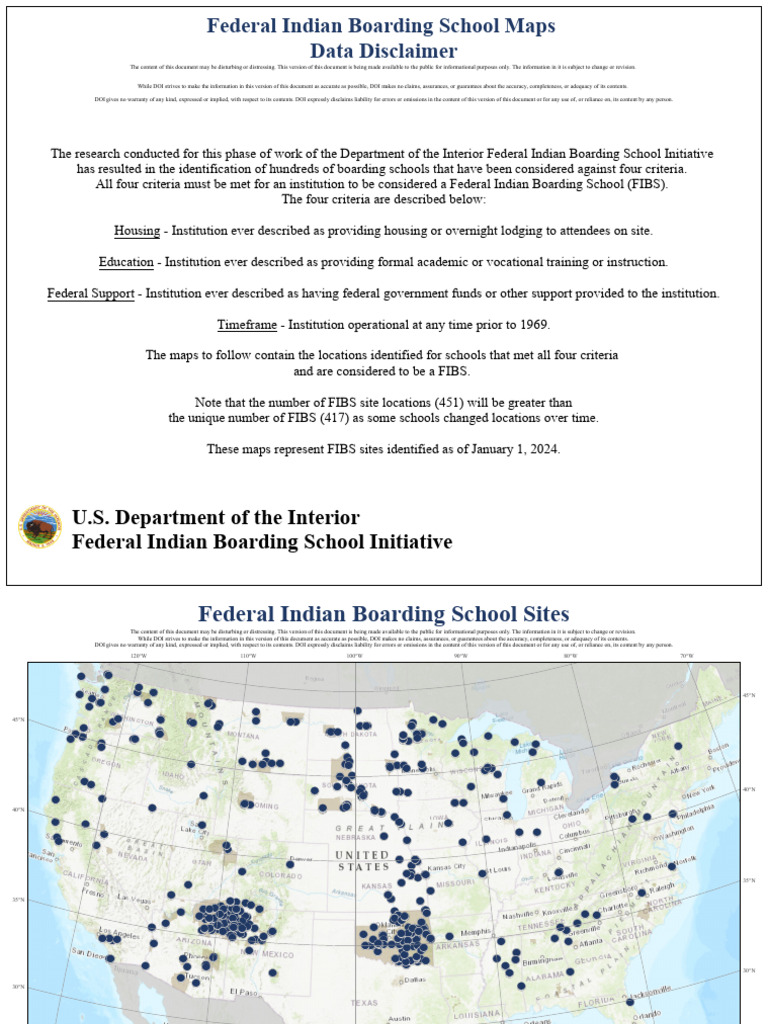 Federal Indian Boarding School Locations | PDF | Geographic Information ...