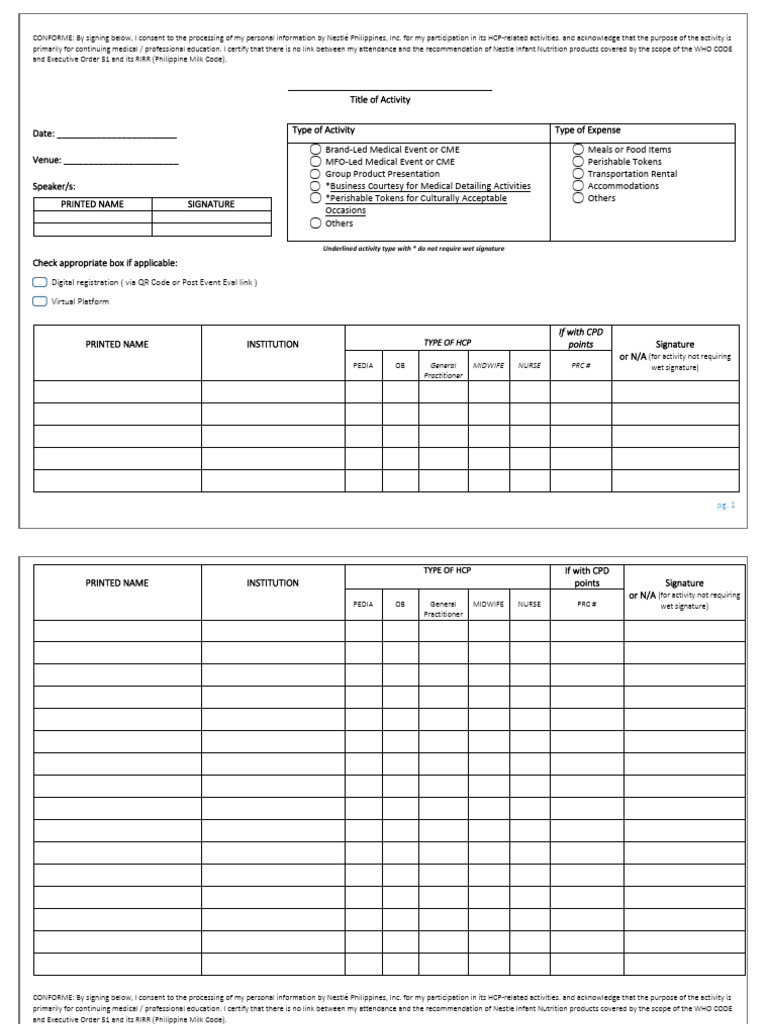Official Activity Attendance 2023 - NIN-Revised Nov.28 | PDF | Nestlé ...