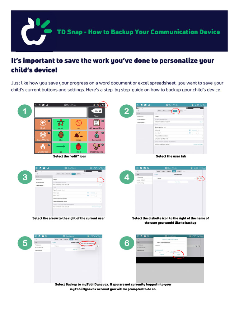 TDSnap - How To Backup | PDF