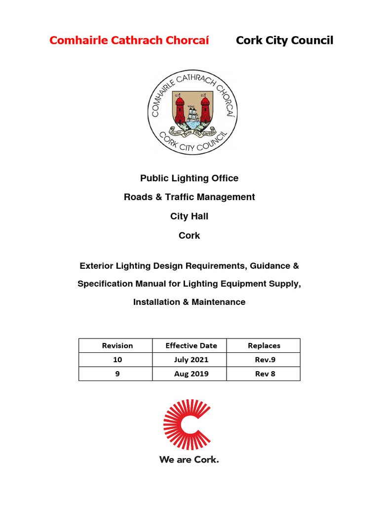 Cork City Council Exterior Lighting Design Requirements | PDF ...