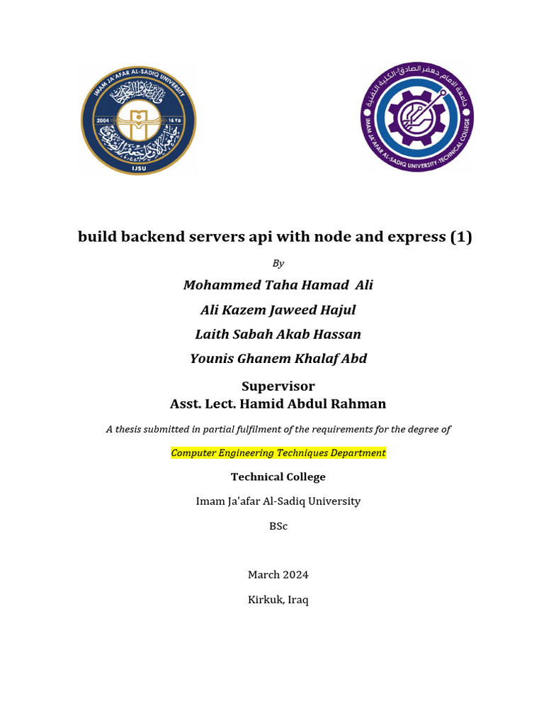 Build Backend Servers Api With Node and Express | PDF | Client–Server Model | Networking