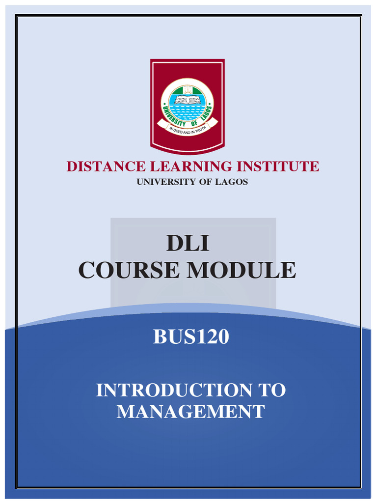 Bus 120 Introduction To Management - 231212 - 005416 | PDF | Learning | Leadership