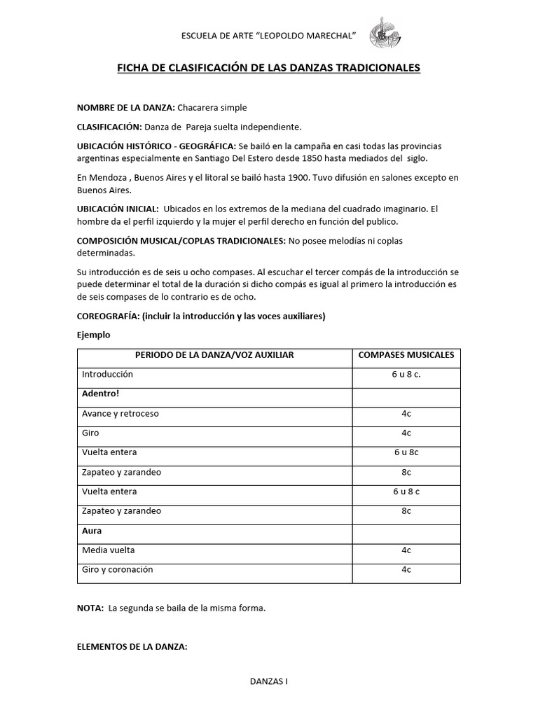 Chacarera Simple Melisa Casco | PDF | Bailes | Musicología