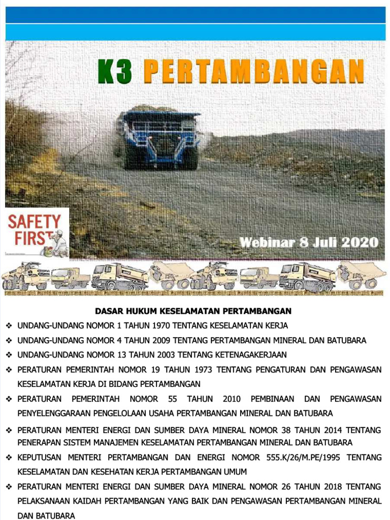 PDF k3 Pertambangan Webinar Compress | PDF