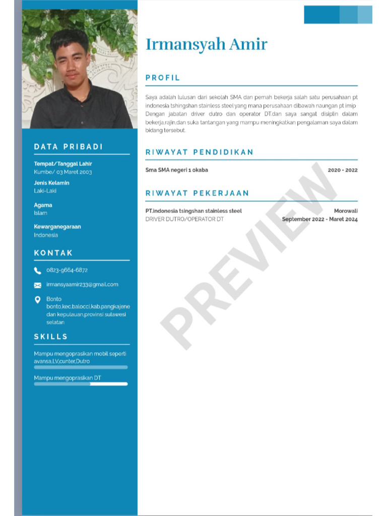 CV Lamaran Kerja | PDF