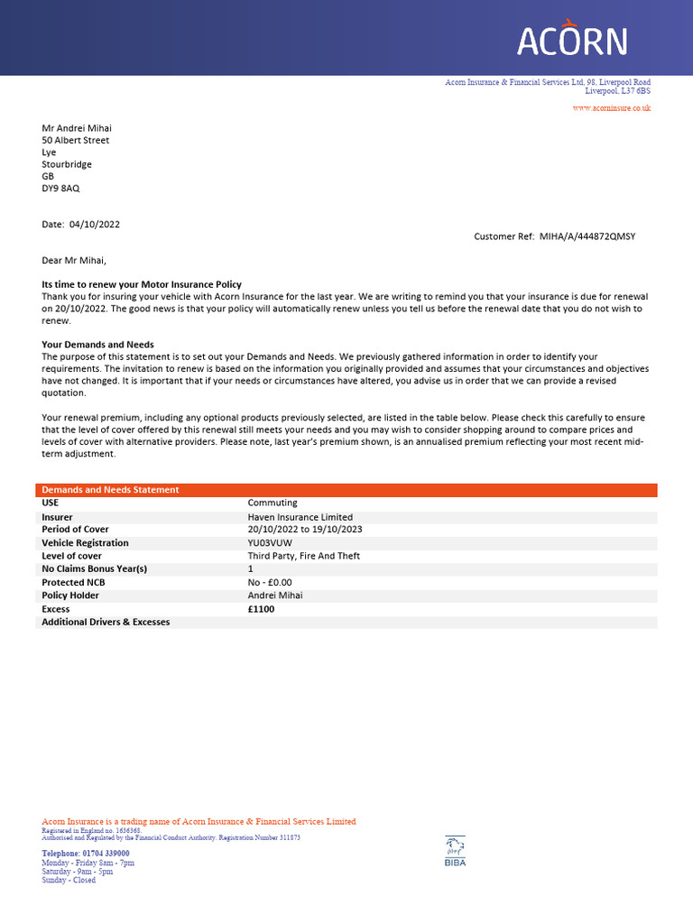 Auto Renewal Offer Letter (Email) v3.8 | PDF | Credit | Finance & Money ...