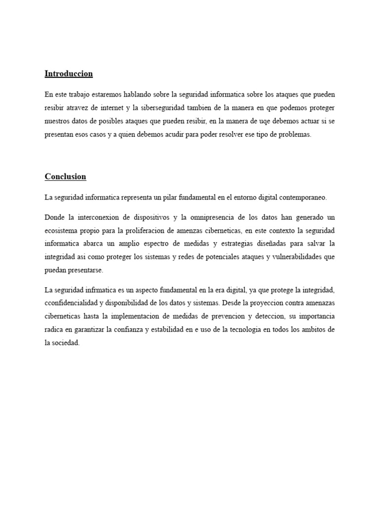 Conclusion y Introduccion 1 | PDF