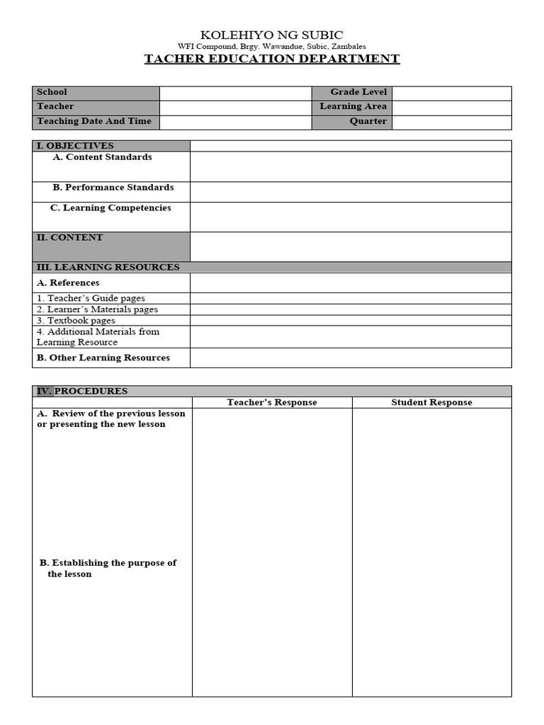 English DLP KNS Template | PDF