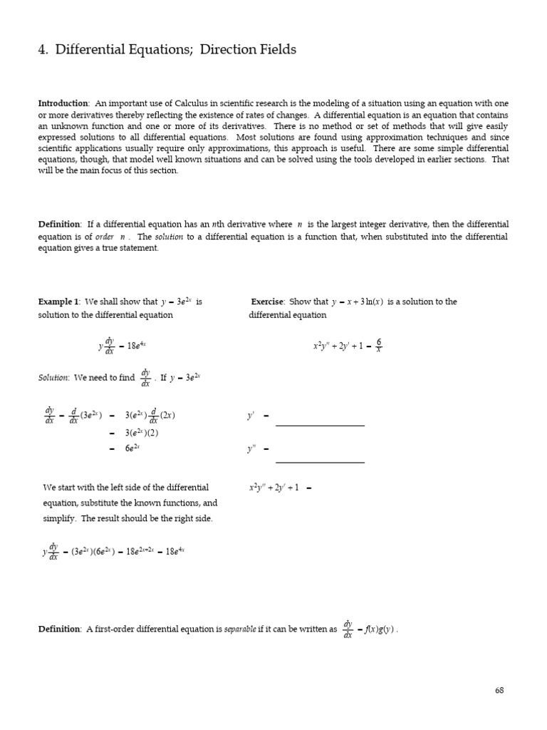 4.+Differntial+Equations+ +Direction+Fields | PDF | Atomic Nucleus ...