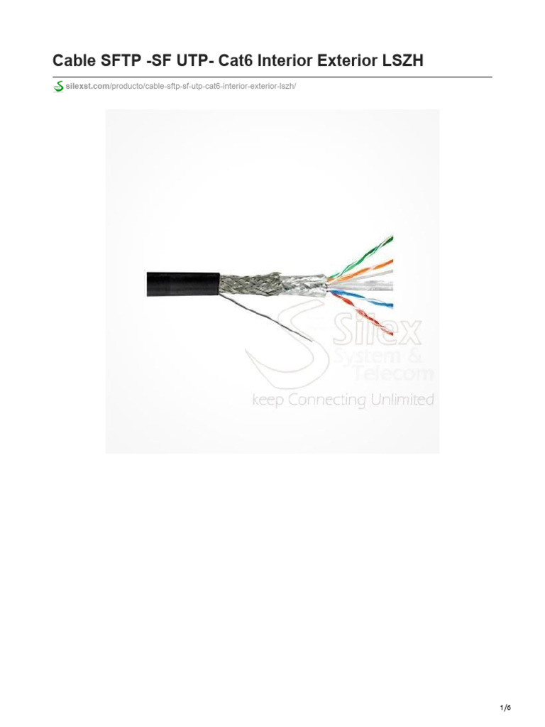 Cable SFTP - SF UTP - Cat6 Interior Exterior LSZH | PDF | Cable coaxial ...