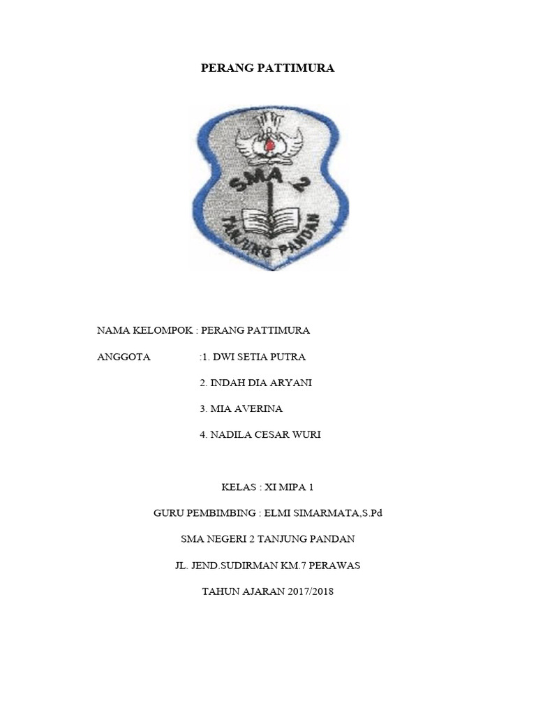 Perang Pattimura | PDF