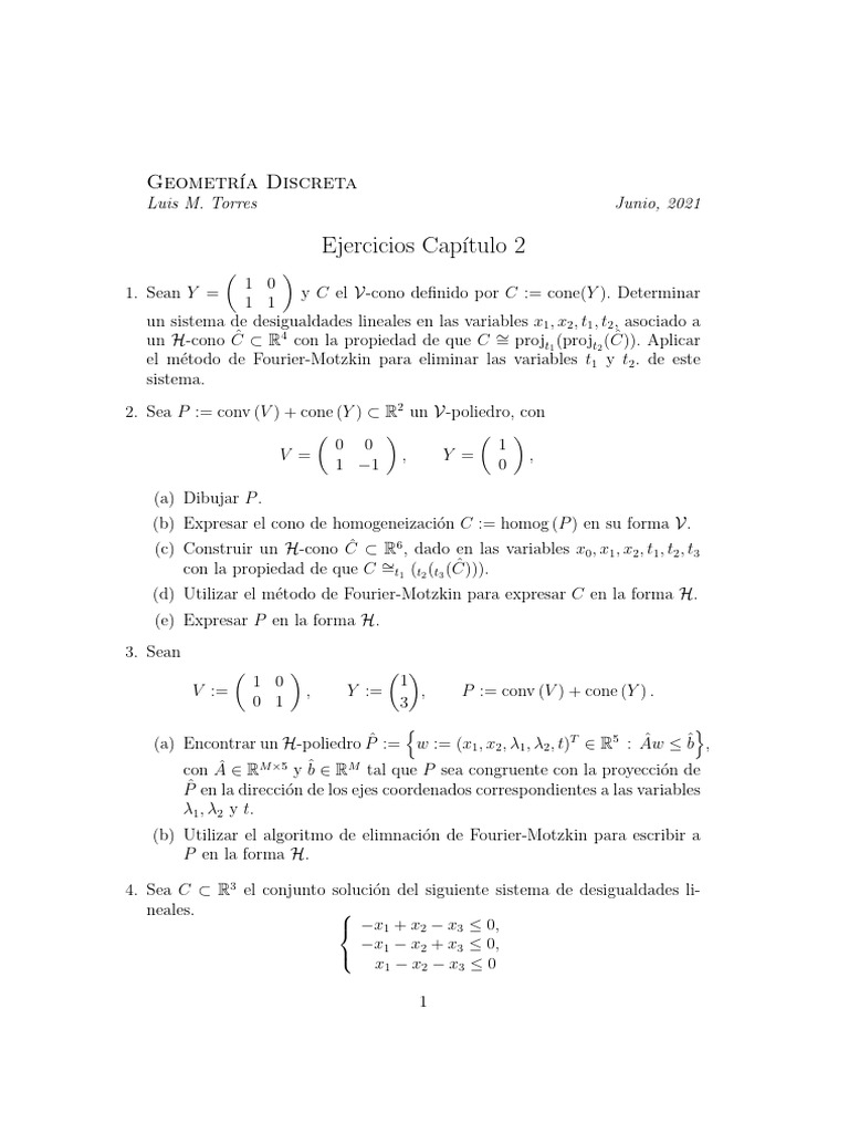 Ej Cap2 | PDF | Conjunto convexo | Geometría Convexa