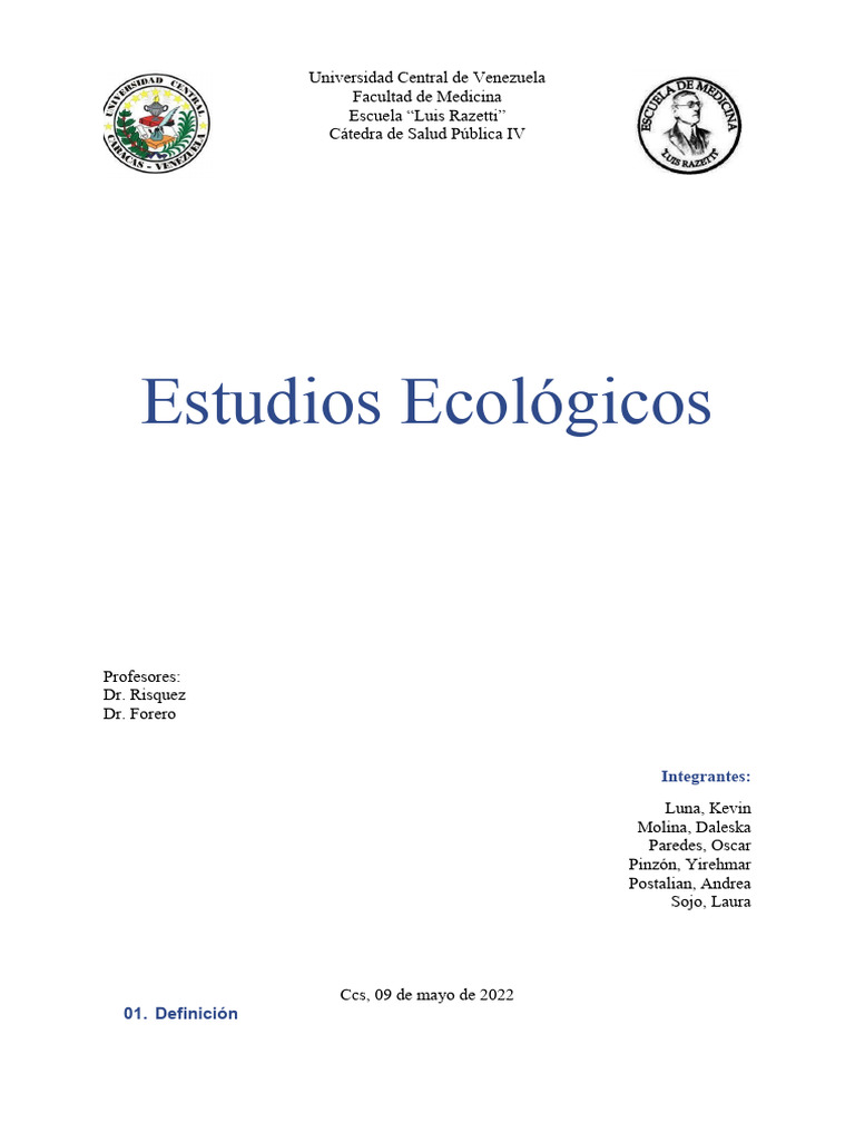 Estudios Ecológicos | PDF