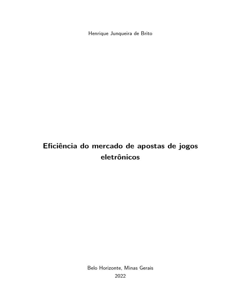Apostas em Counter Strike: Eficiência e Estratégias | PDF | Postgre SQL ...