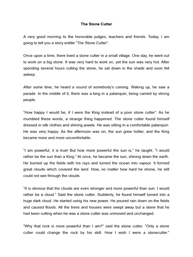 Year 4 The Stone Cutter | PDF