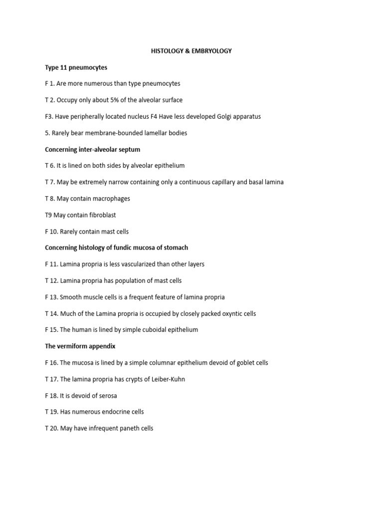 Histology Embryology Pdf Lung Pancreas