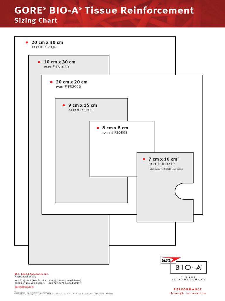 BIO-A - Sizing Chart | PDF