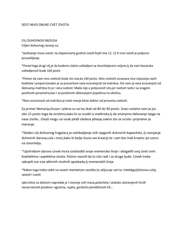 Sedmi Nivo Obuke | PDF