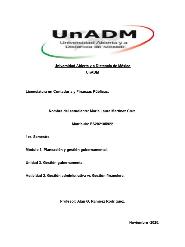M3 U3 A2 MLMC Cuadrocomparativo. | PDF | Administración Pública | Planificación