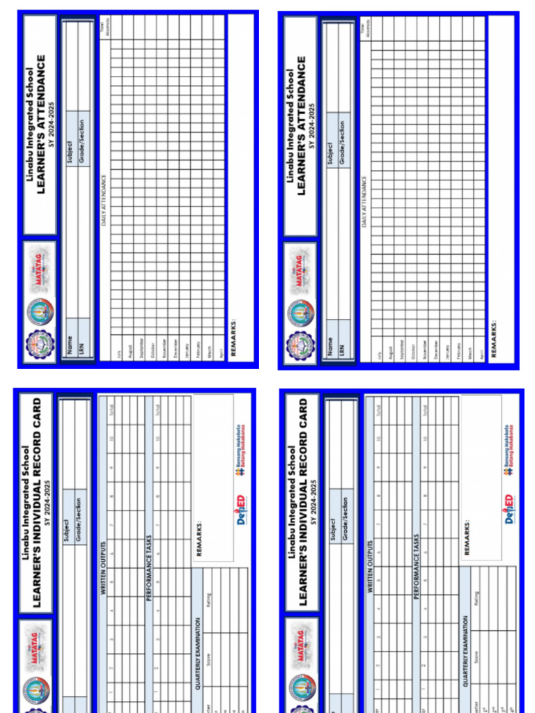 Class Card - Attendance Card | PDF