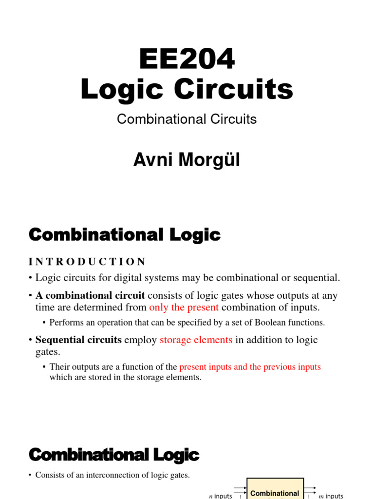 EE204 Lecture 3 | PDF | Logic Gate | Electronic Circuits