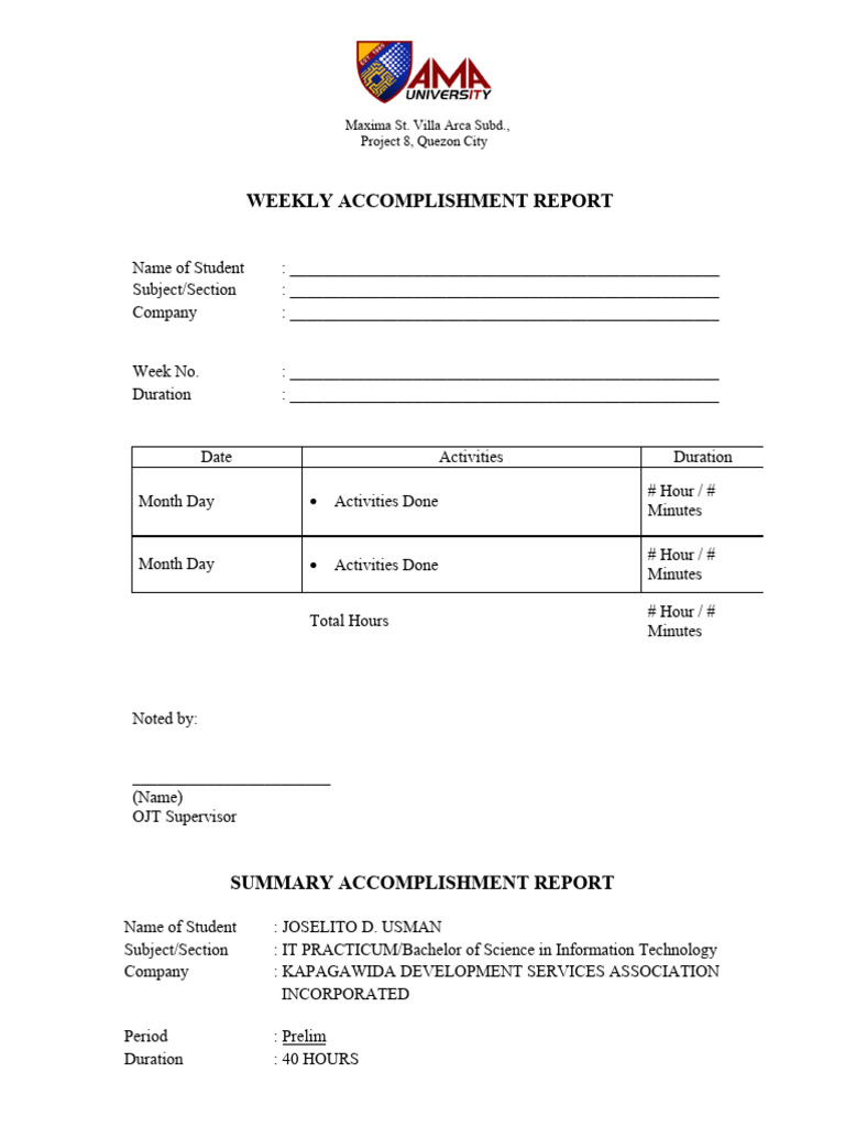 11 - Summary Accomplishment Report | PDF | Classes Of Computers | Computer Hardware