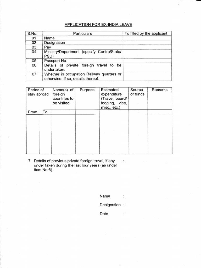 1493113469995-Ex-India Leave Application Form | PDF | Expense